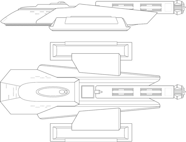 T-8F (Overpowerer) Class VI Assault Ship – IKS Variant – FASA Star Trek ...
